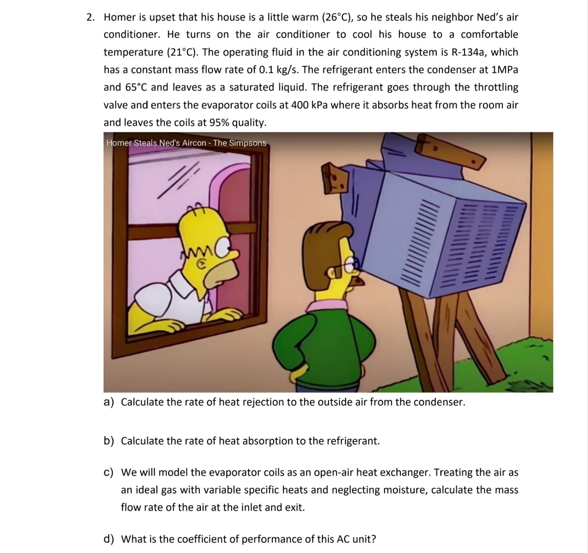 Solved Homer is upset that his house is a little warm | Chegg.com