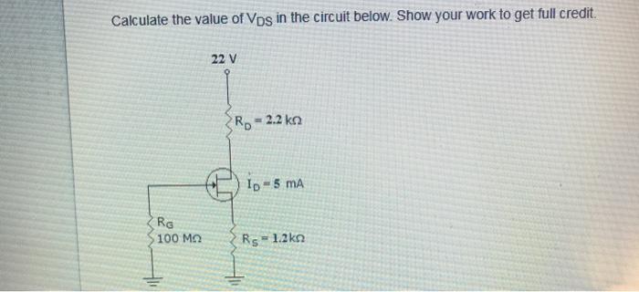 Solved Calculate the value of Vps in the circuit below. Show | Chegg.com