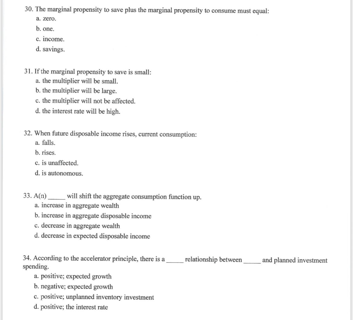 Solved The marginal propensity to save plus the marginal | Chegg.com