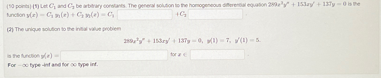 Solved (10 ﻿points) (1) ﻿Let C1 ﻿and C2 ﻿be arbitrary | Chegg.com
