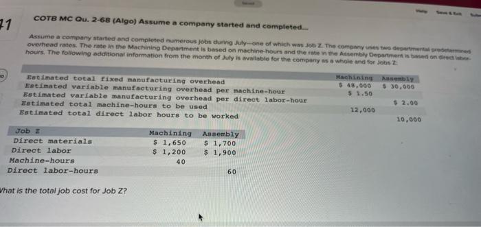 Solved 17 COTB MC Ou. 2-68 (Algo) Assume a company started | Chegg.com