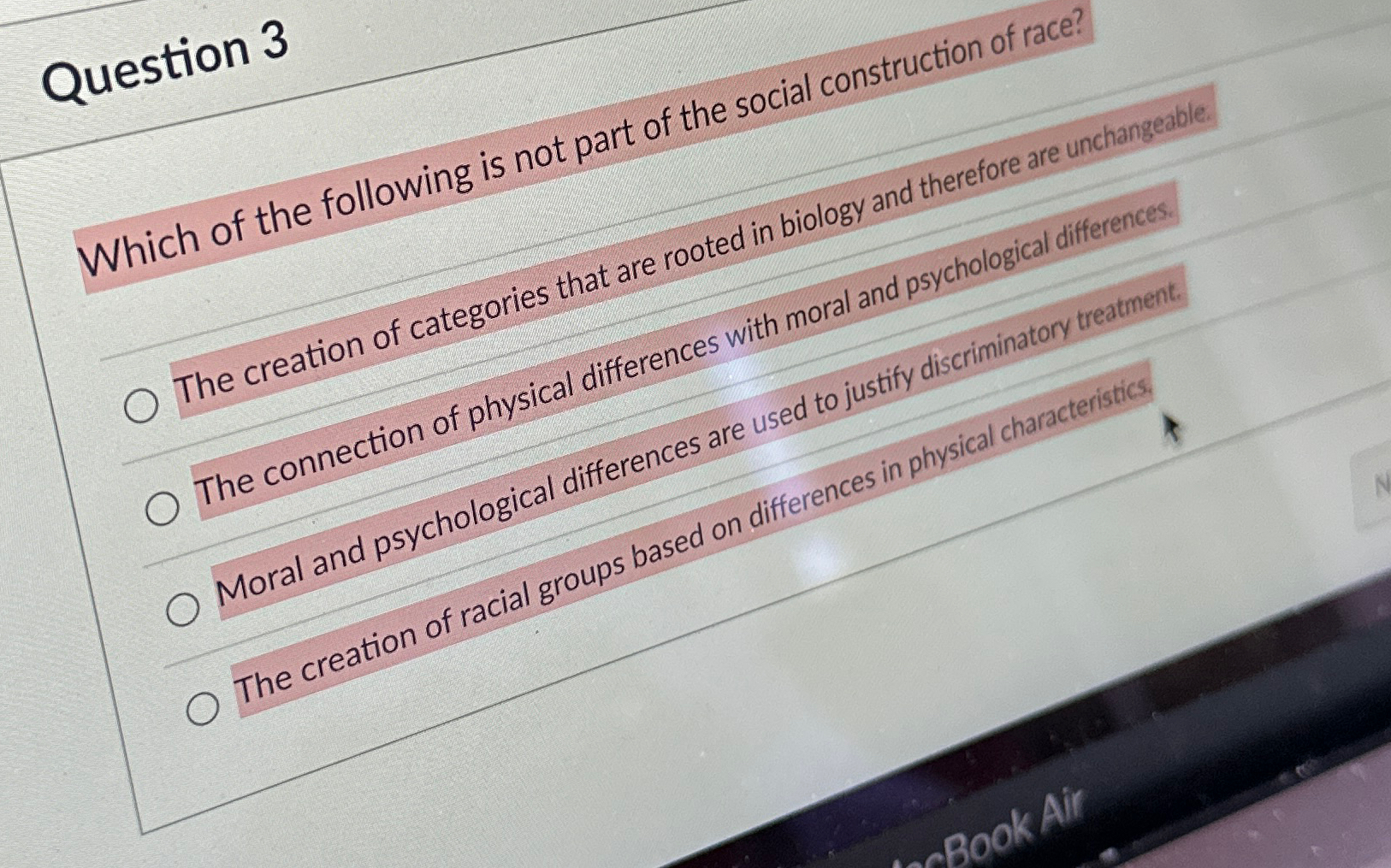 Solved Question 3Which of the following is not part of the | Chegg.com