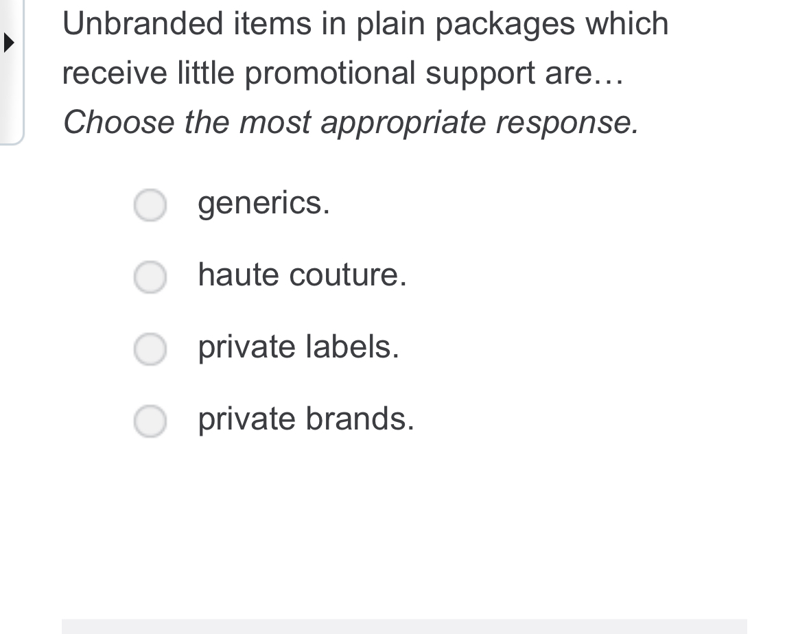 Solved Unbranded items in plain packages which receive | Chegg.com