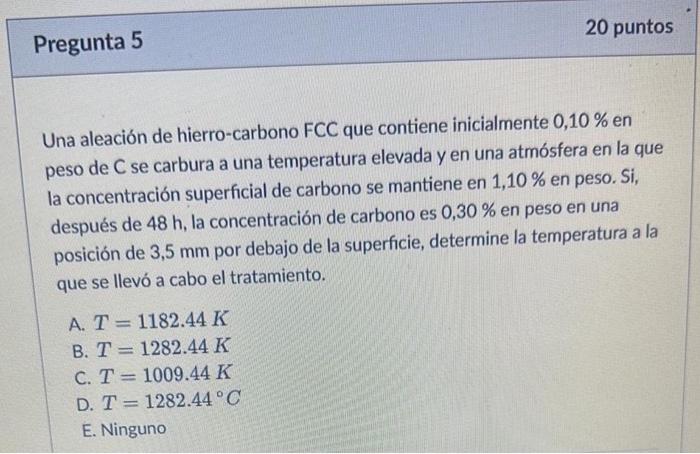Solved Una aleación de hierro-carbono FCC que contiene | Chegg.com