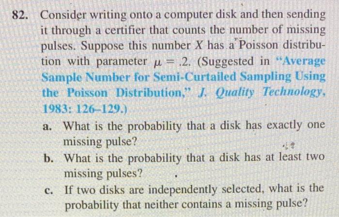 Solved 32. Consider writing onto a computer disk and then | Chegg.com