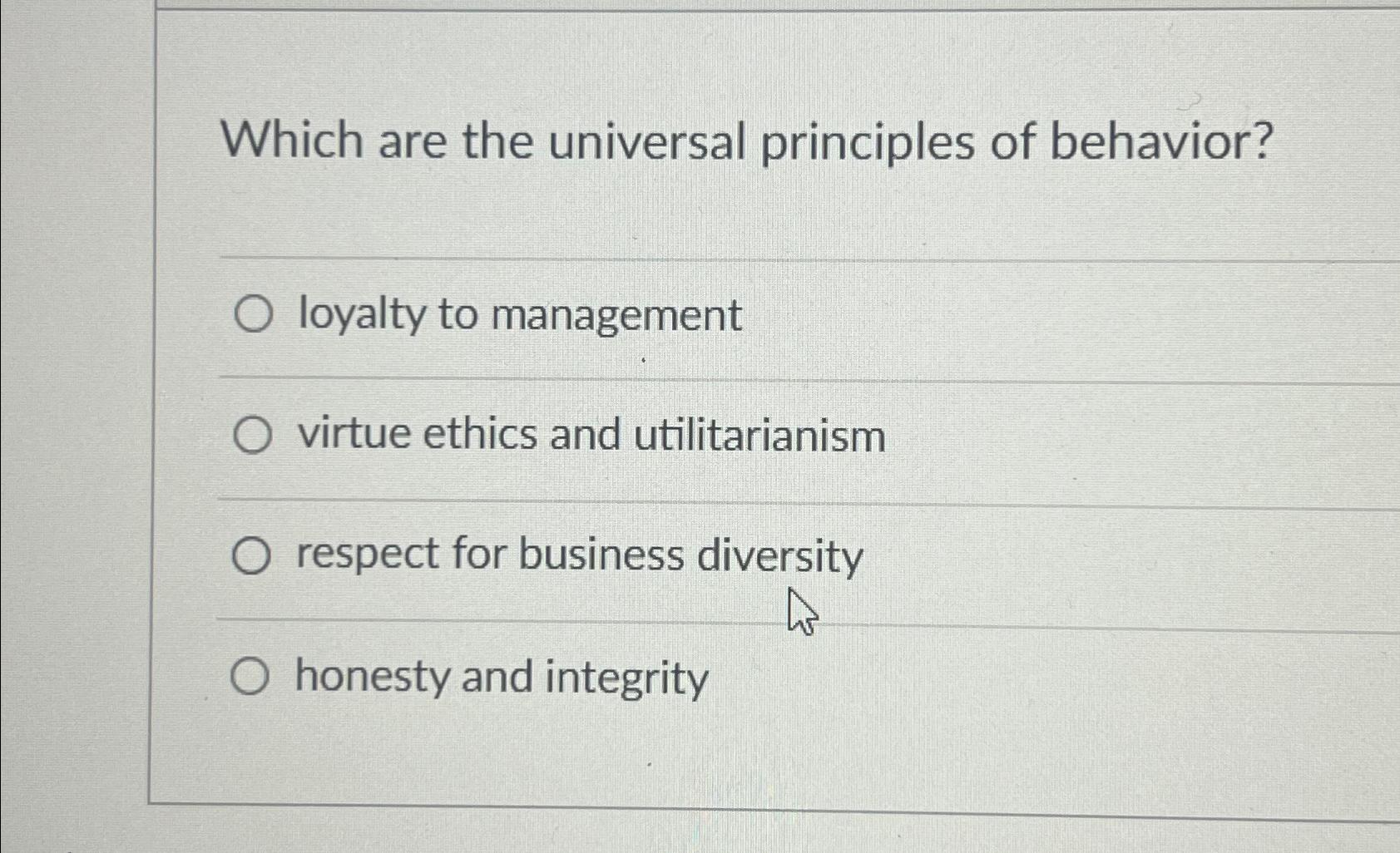 Solved Which are the universal principles of | Chegg.com