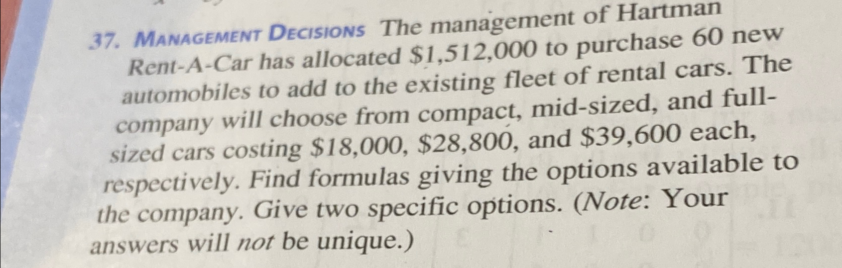 Solved Management Decisions The management of Hartman | Chegg.com