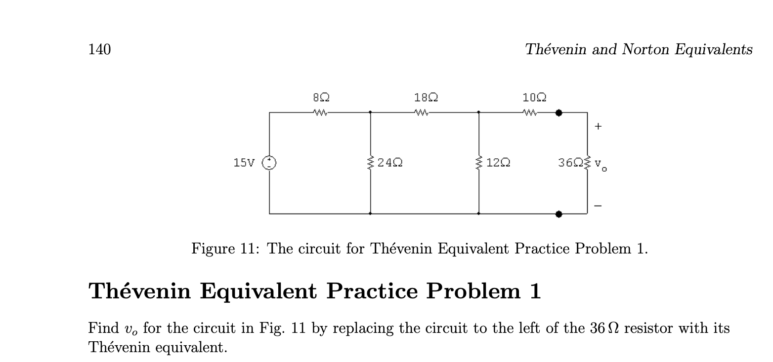 Solved Figure 11: The circuit for Thévenin Equivalent | Chegg.com