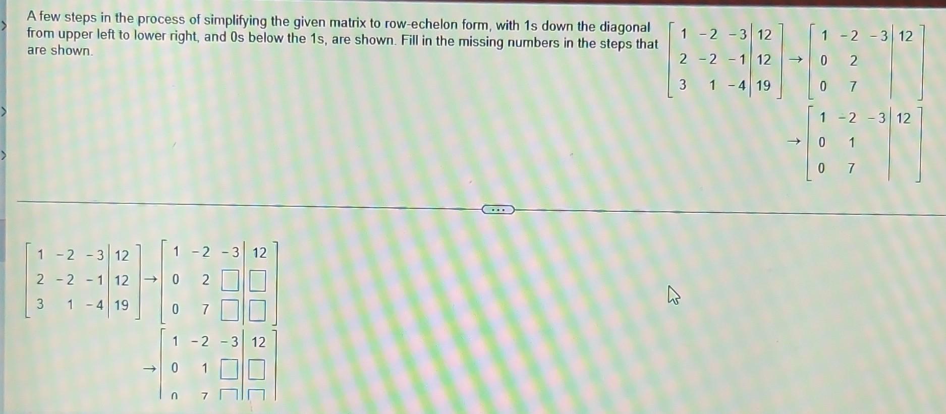 Solved A few steps in the process of simplifying the given | Chegg.com