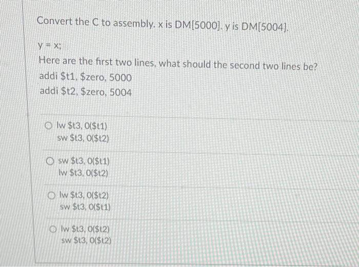 Solved $sp is atand this space is allocated forConvert the C | Chegg.com