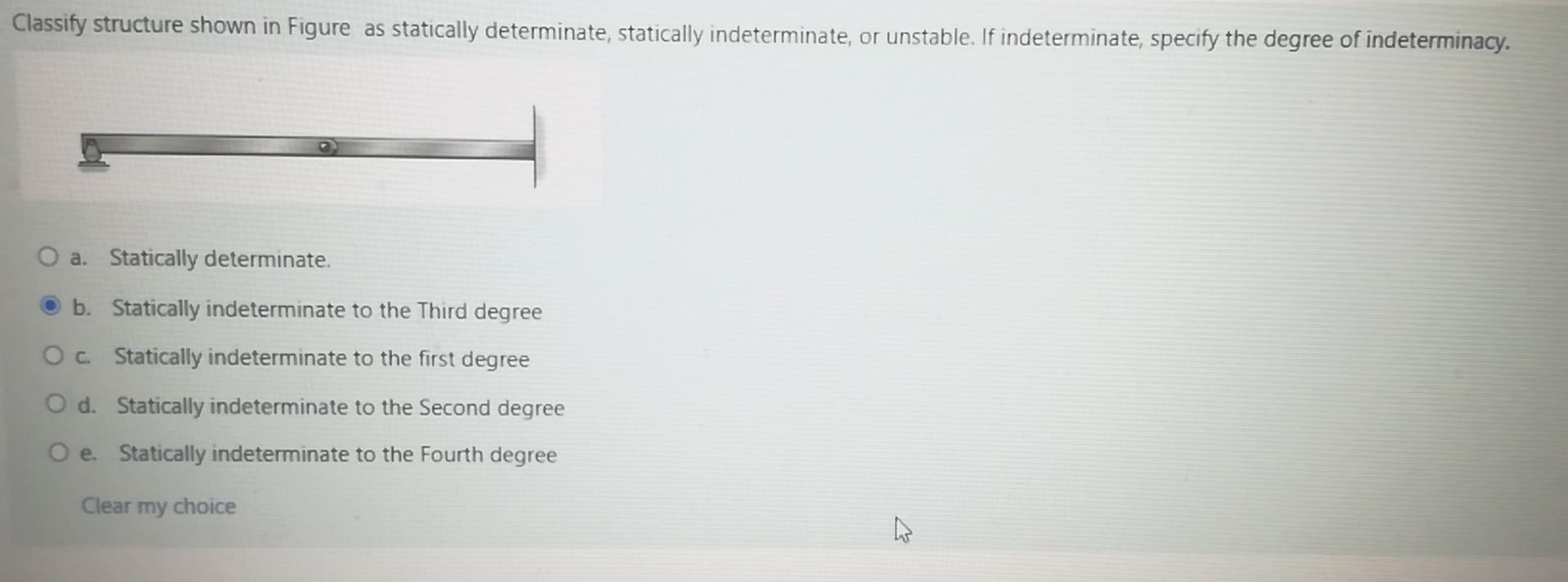 Solved Classify structure shown in Figure as statically | Chegg.com