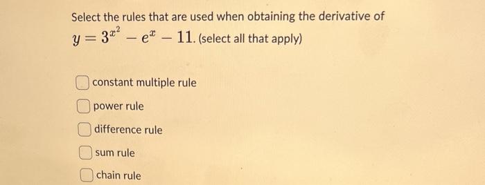 Solved Select the rules that are used when obtaining the | Chegg.com