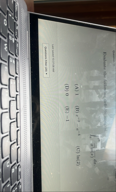 Solved Question 11Evaluate the following definite | Chegg.com