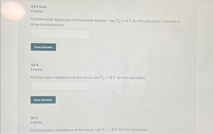 Solved Given vcc=8v, Re=5k, Rb=55k, beta=124, Is= 4x10^-16A | Chegg.com