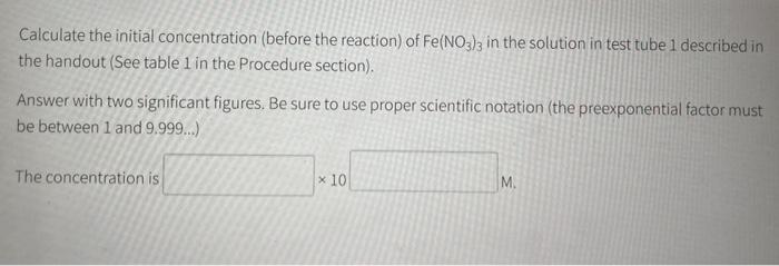 Solved Calculate the initial concentration (before the | Chegg.com