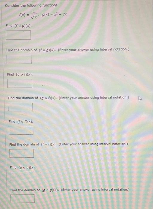 Solved Consider the following functions. f(x)=x3+5,g(x)=3x | Chegg.com