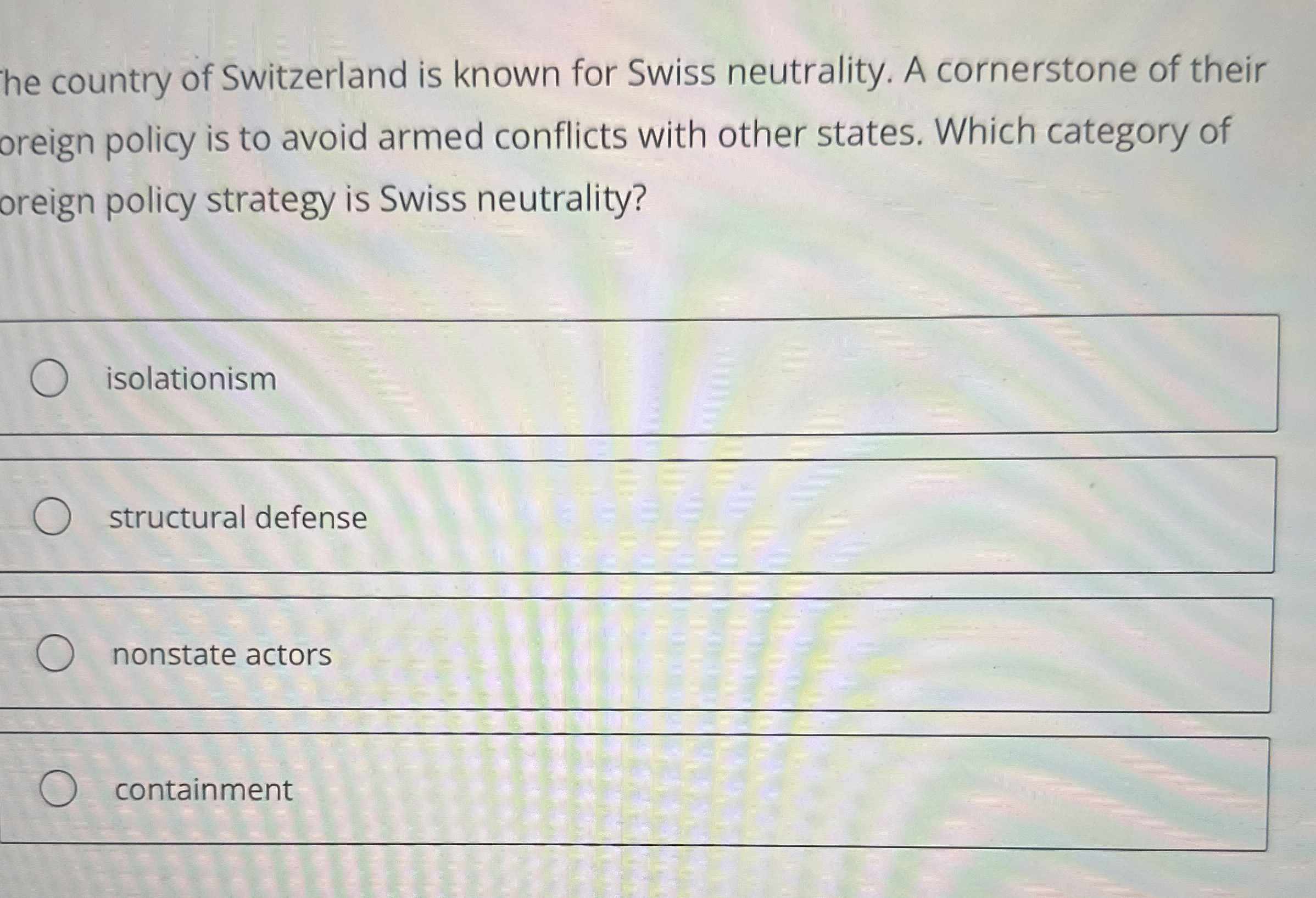 Solved he country of Switzerland is known for Swiss | Chegg.com