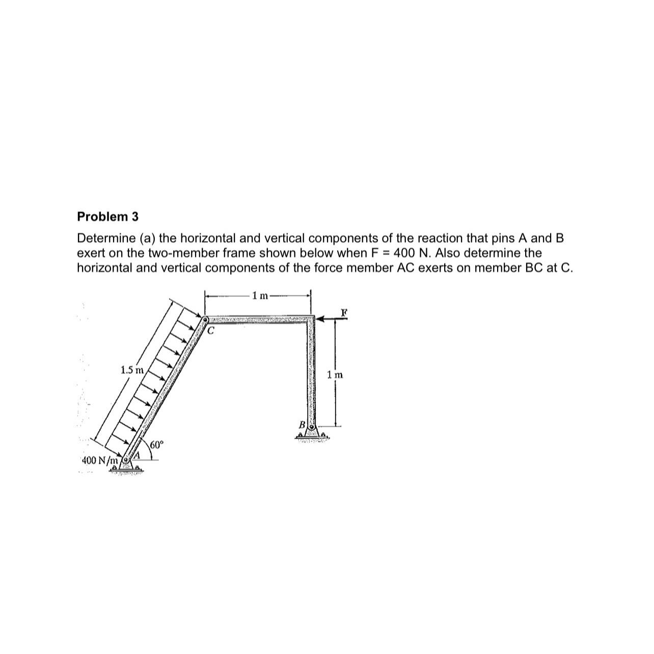 Solved Problem 3Determine (a) ﻿the horizontal and vertical | Chegg.com