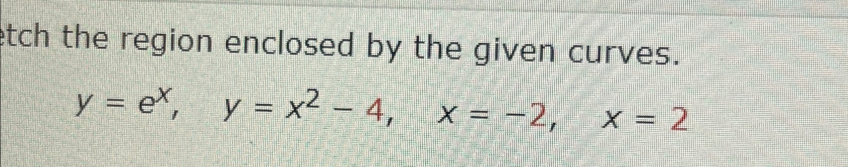 Solved tch the region enclosed by the given | Chegg.com