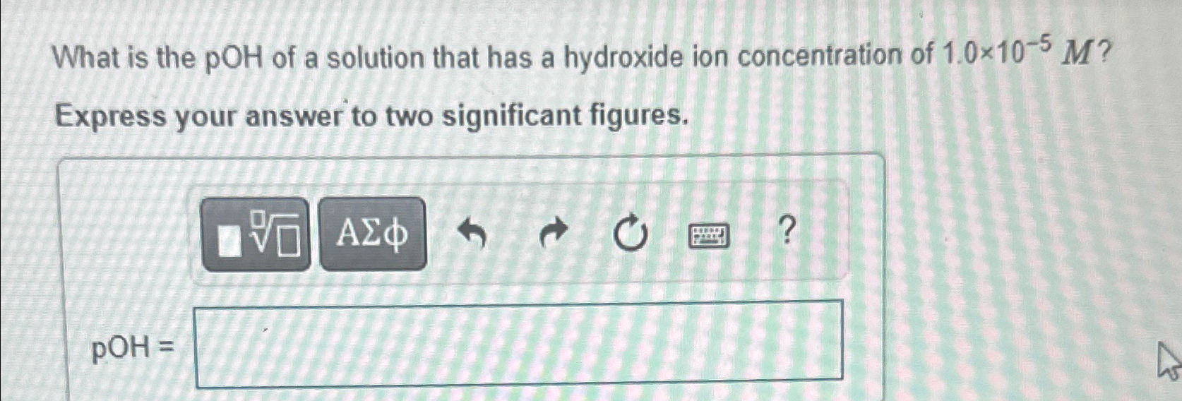 Solved What is the pOH of a solution that has a hydroxide | Chegg.com