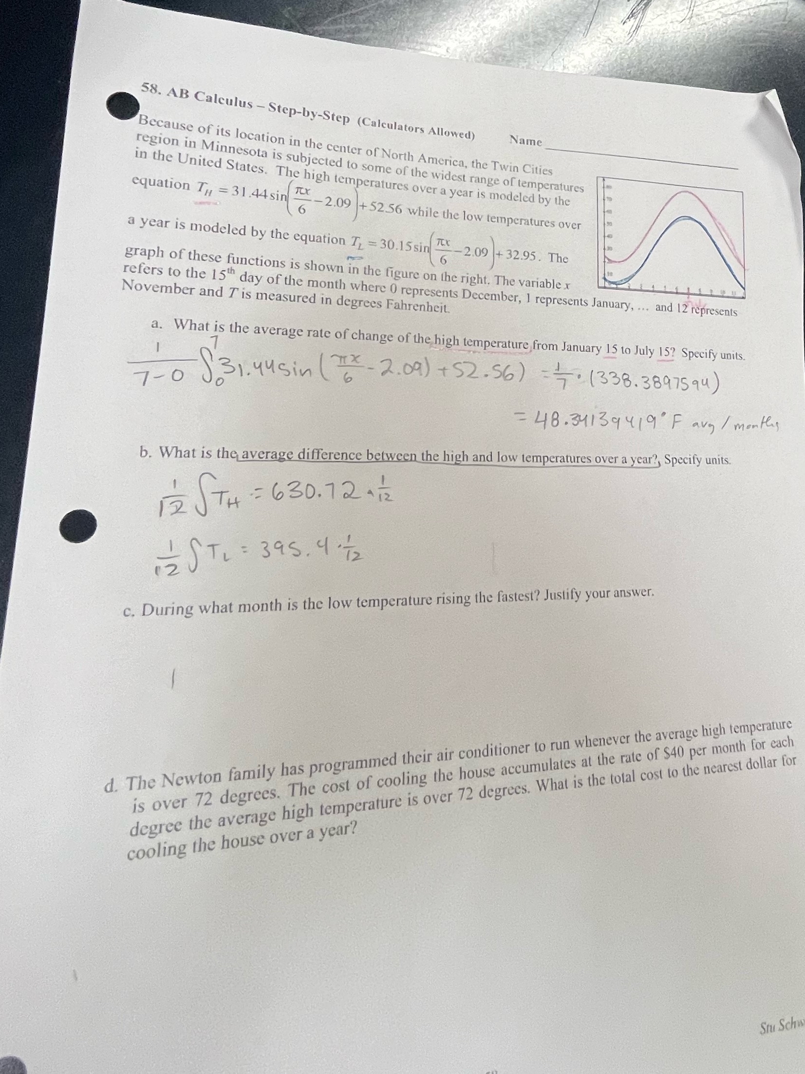 Solved AB Calculus - ﻿Step-by-Step (Calculators Allowed) | Chegg.com