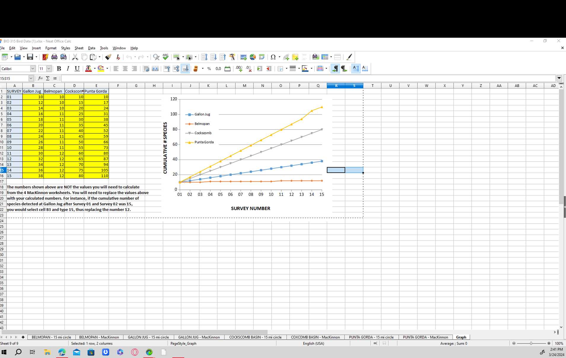 Solved For Milestone Two, create species detection line | Chegg.com