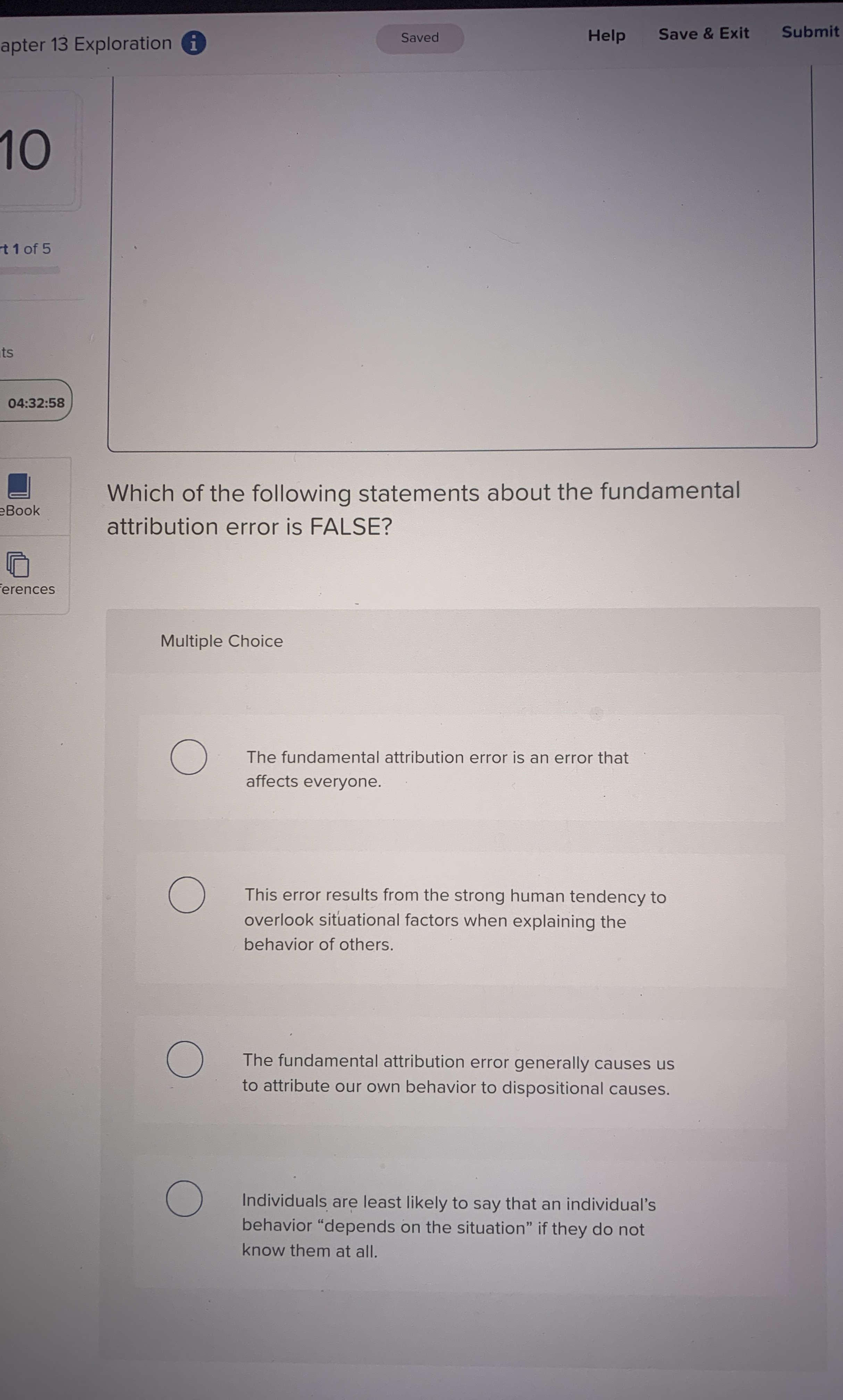 Solved apter 13 ﻿ExplorationHelpSave & | Chegg.com