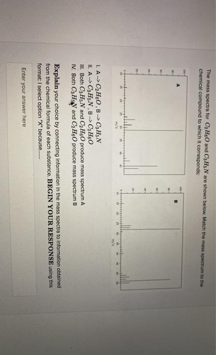 Solved The mass spectra for C2H5O and C3H5N are shown below. | Chegg.com