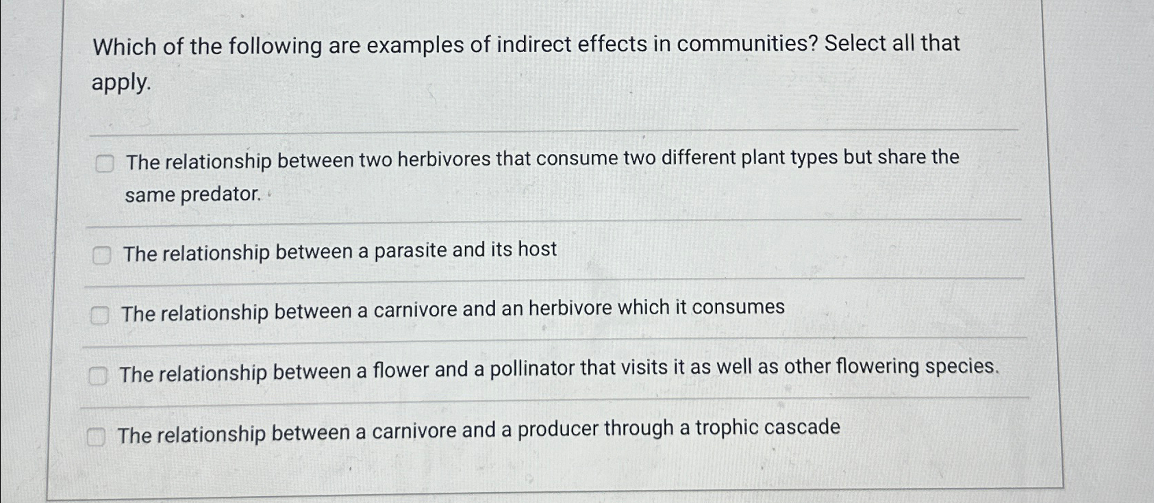 Solved Which of the following are examples of indirect | Chegg.com