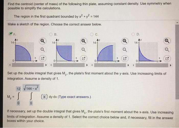Solved Find the centroid (center of mass) of the following | Chegg.com