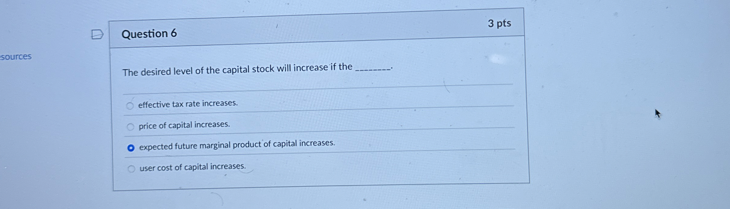 Solved Question 63 ﻿ptsThe desired level of the capital | Chegg.com