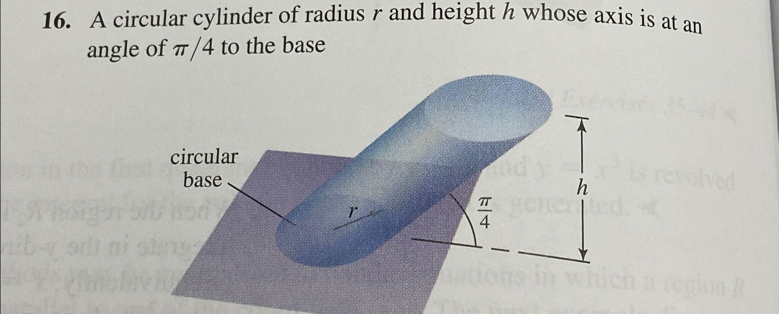 A circular cylinder of radius r ﻿and height h ﻿whose | Chegg.com