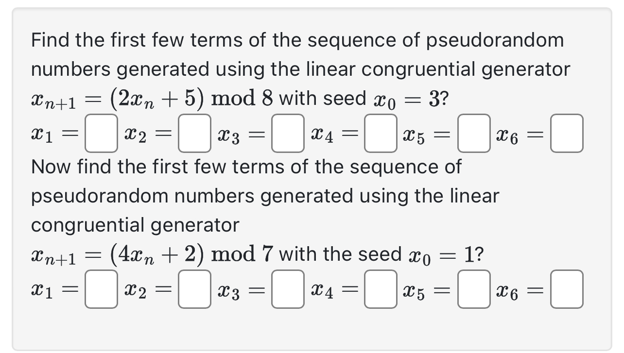 Solved Find the first few terms of the sequence of | Chegg.com