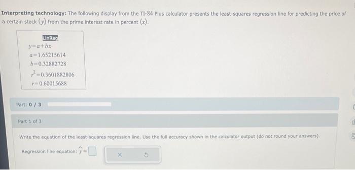 Solved interpreting technology: The following display from | Chegg.com