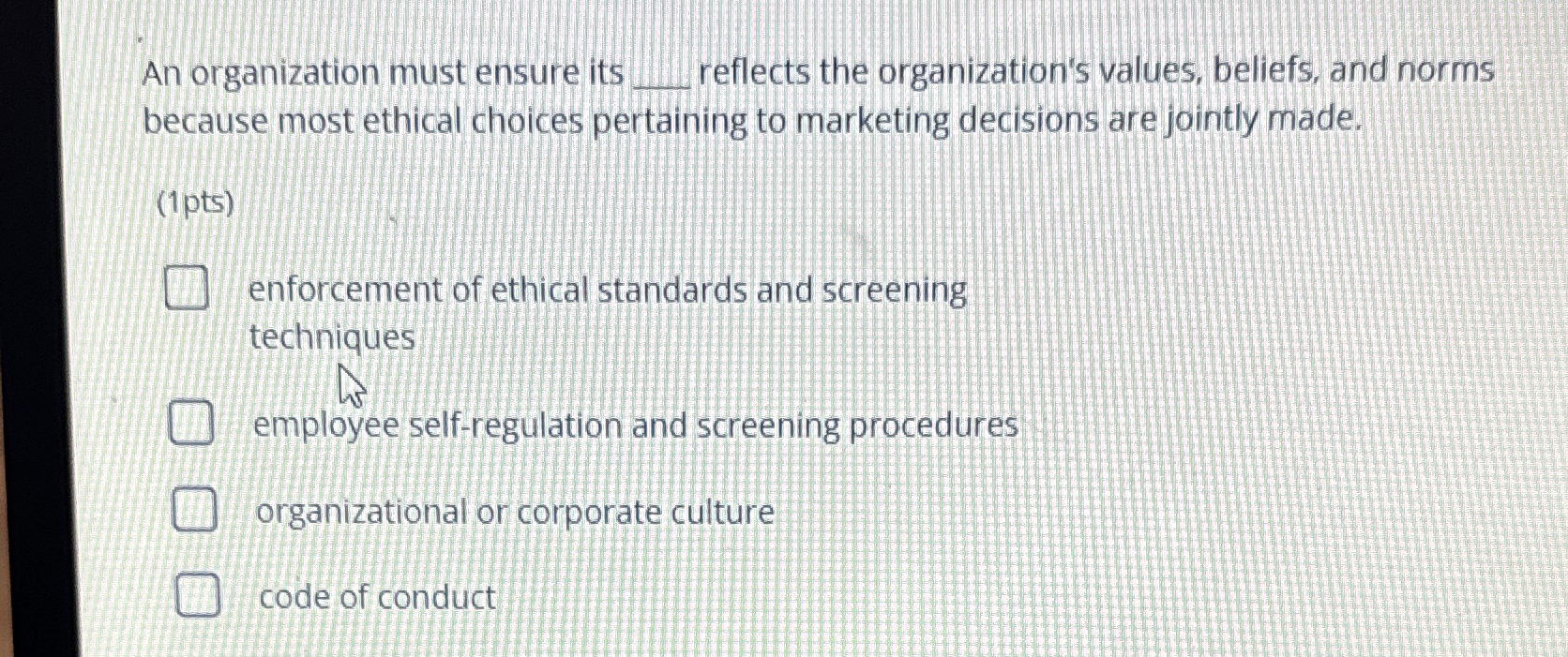 Solved An organization must ensure its q, ﻿reflects the | Chegg.com