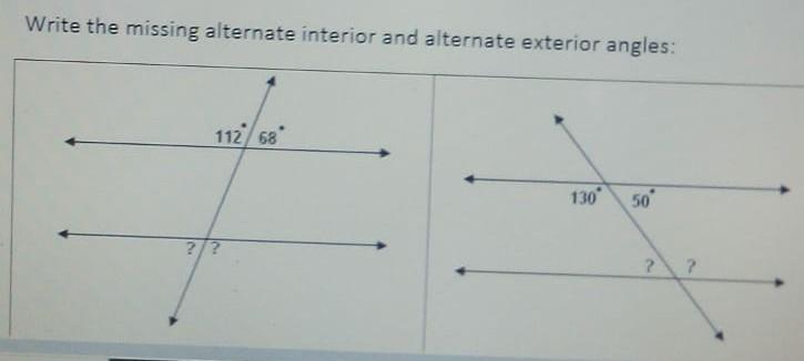 Solved Corresponding Angles Worksheet Write the missing | Chegg.com