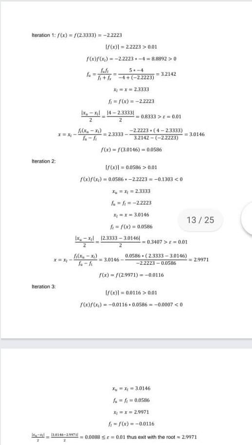Solved 3. Using Pegasus Method, Find the root of x3 - 2x - 5 | Chegg.com