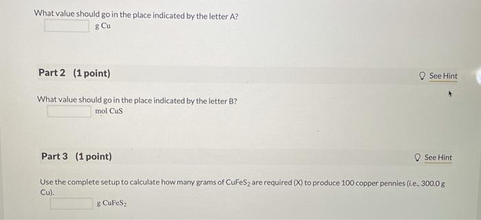 Solved Below is the four-step process to convert CuFeS2 to | Chegg.com