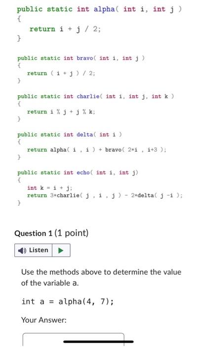 Solved Question 1 (1 point) Use the methods above to | Chegg.com
