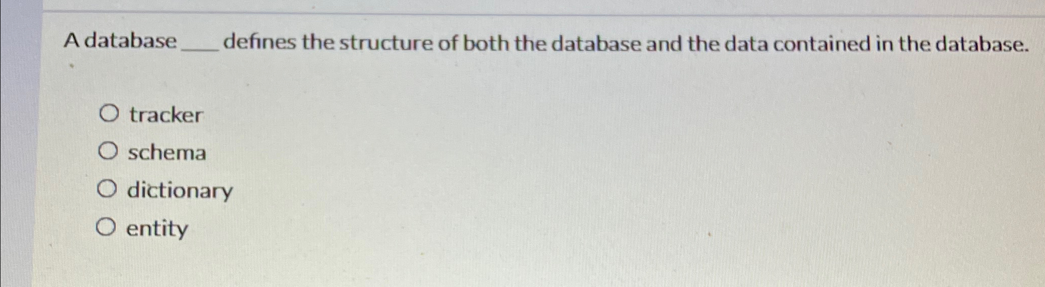 Solved A database defines the structure of both the database | Chegg.com