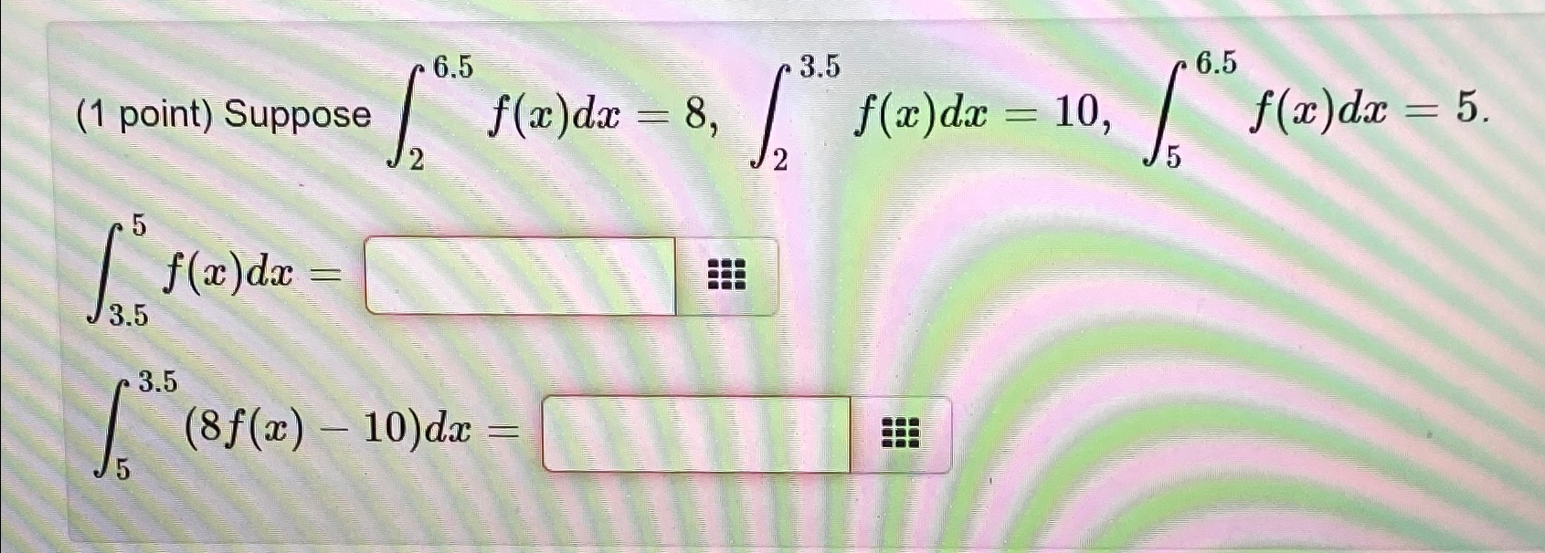 Solved (1 ﻿point) ﻿Suppose | Chegg.com