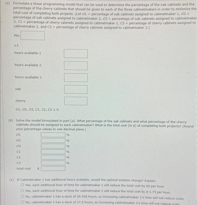 Solved A linear programming computer package is needed. | Chegg.com