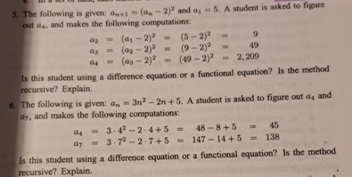 Solved The following is given: an+1=(an-2)2 ﻿and a1=5.A | Chegg.com