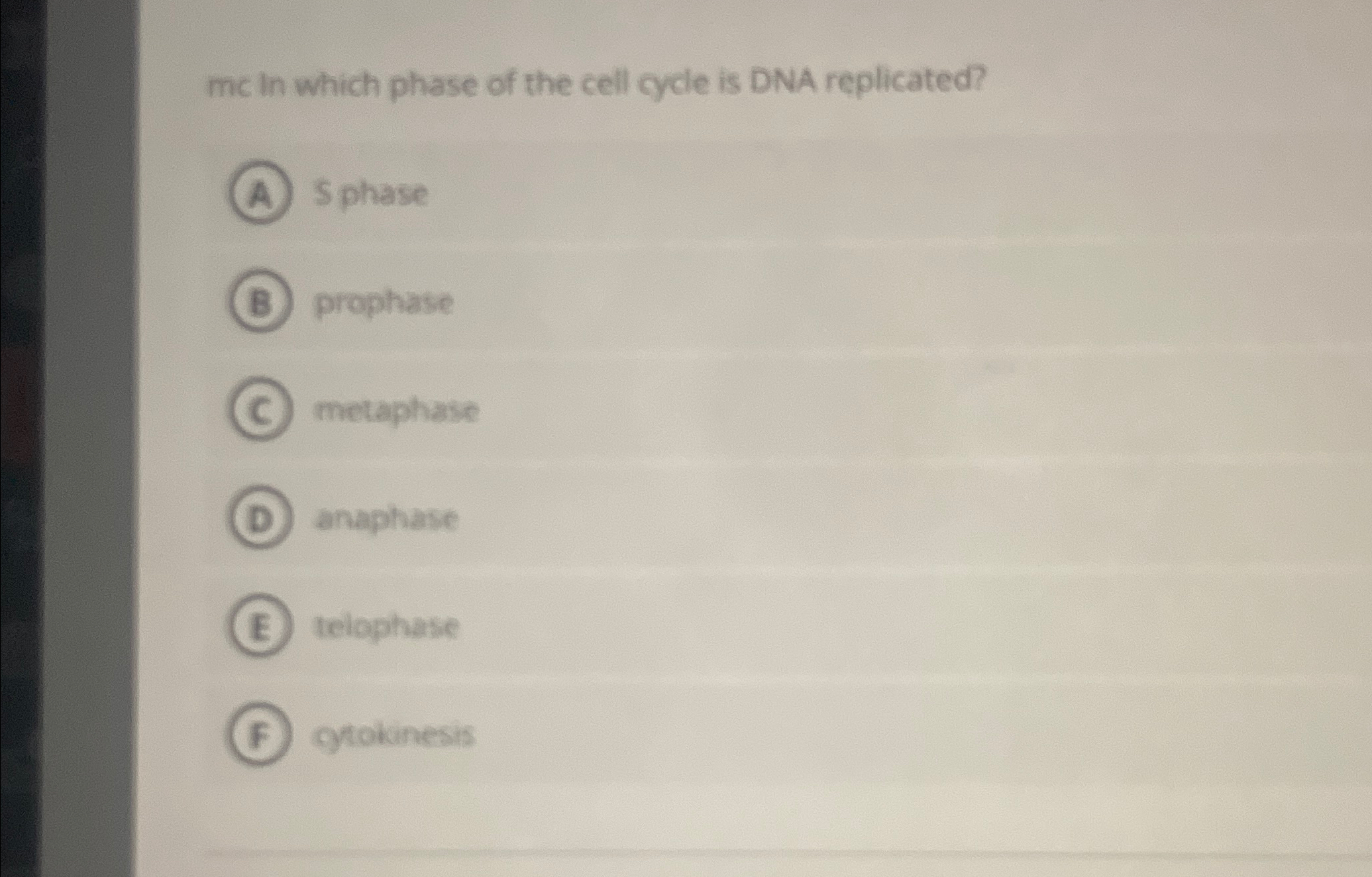 Solved mc ﻿In which phase of the cell cycle is DNA | Chegg.com