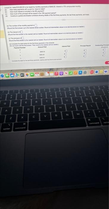 Solved G. The nuntered the nectly paymertil Qot the aneeet | Chegg.com