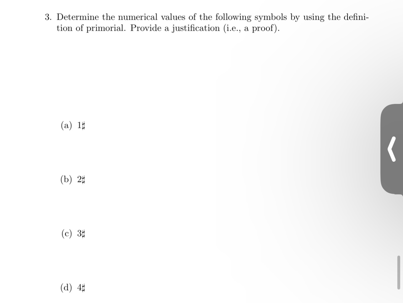 Solved Determine the numerical values of the following | Chegg.com