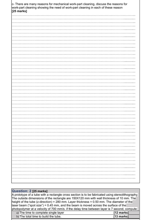 Solved a - Describe the rapid prototyping technologies under | Chegg.com