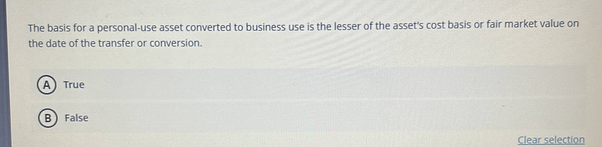 Solved The basis for a personal-use asset converted to | Chegg.com