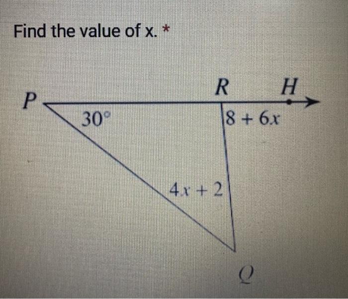 Solved Find the value of x. * | Chegg.com