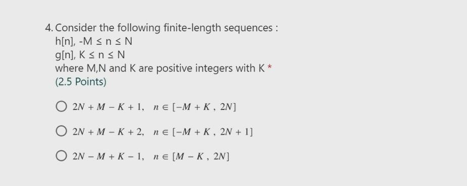 Solved 4. Consider the following finite-length sequences : | Chegg.com